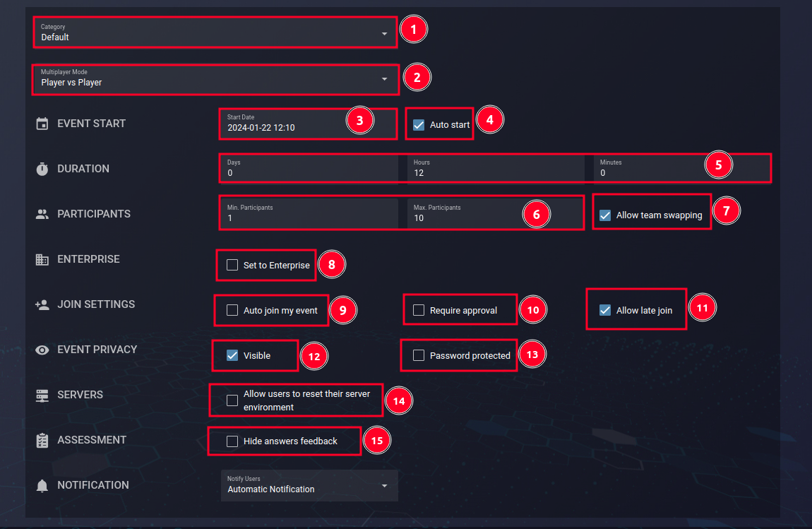 Creating a lobby – CYBER RANGES (EN)