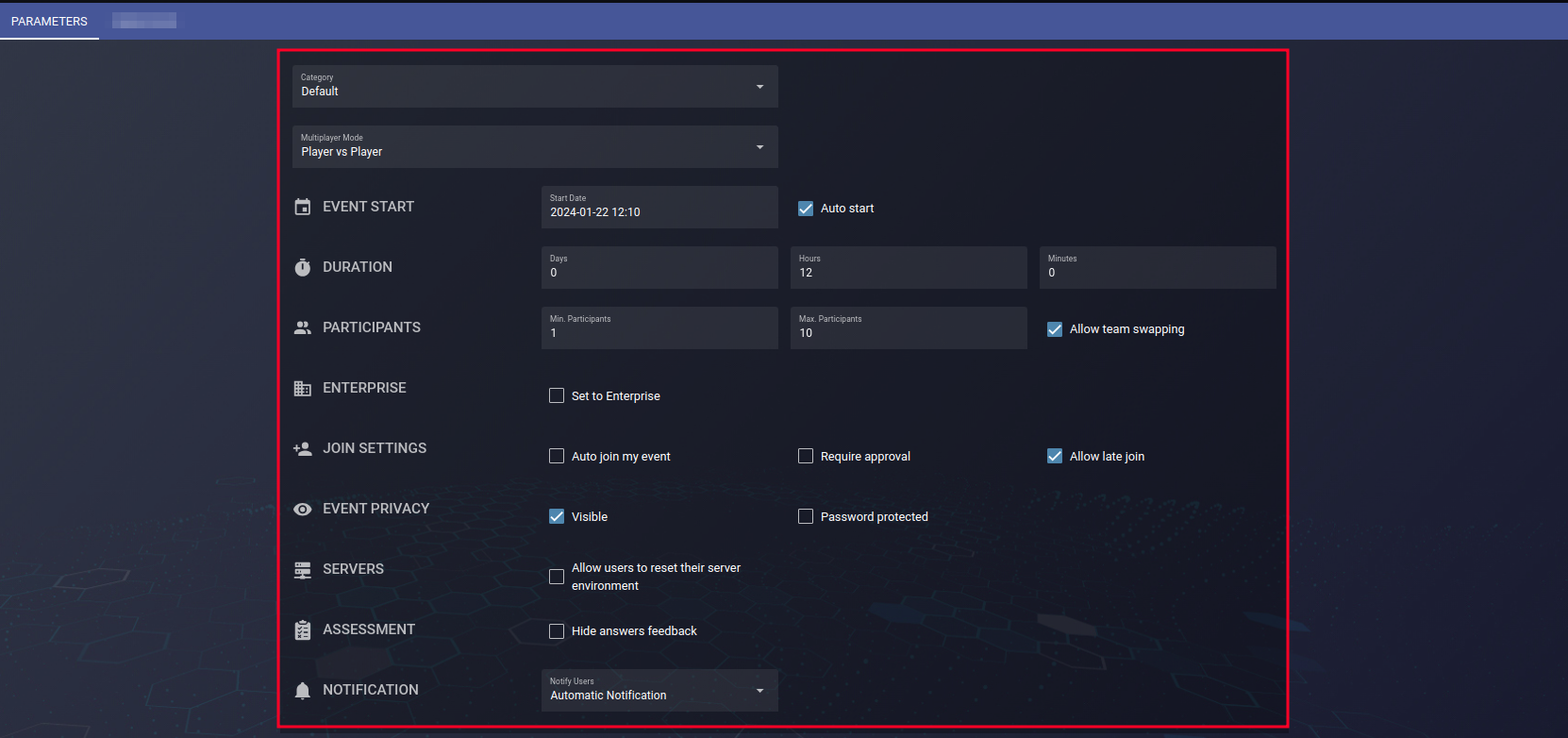 Creating a lobby – CYBER RANGES (EN)